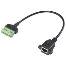 Renkforce RJ45 Netzwerk Adapterkabel [1x RJ45-Buchse 8p8c - 1x Klemmanschluss] 30 cm Schwarz