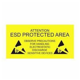 Antistat ESD-Warnschild 1 St. Gelb (L x B) 300 mm x 150 mm 055-0007 selbstklebend