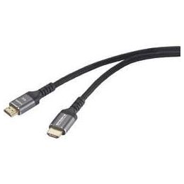 SpeaKa Professional HDMI Anschlusskabel HDMI-A Stecker 1.00 m Schwarz SP-13125600 4K UHD HDMI-Kabel