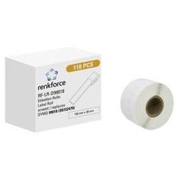 Renkforce Etiketten Rolle Kompatibel ersetzt DYMO DYMO 99018 190 x 38 mm Papier Wei&szlig; 110 St. Permanent haftend Vielzweck-Etiketten RF-6027840