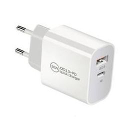IWH USB Ladeger&auml;t 30 W 1x USB-A, 1x USB-C&reg; USB PD, QC 3.0 Wei&szlig; Innenbereich