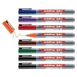 Edding 4-361-8-S2999 Whiteboardmarker Set Schwarz, Rot, Blau, Gr&uuml;n, Orange, Braun, Violett 8 St.