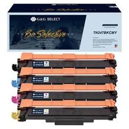 G&G Toner ersetzt Brother TN-247CMYK Kompatibel Kombi-Pack Schwarz, Cyan, Magenta, Gelb TN-247BK/TN-247C/TN-247M/TN-247Y GS-B247-4P