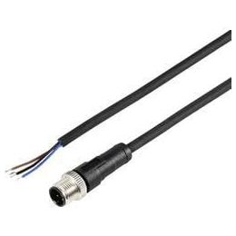 TRU COMPONENTS TC-12833088 Sensor-/Aktor-Anschlussleitung M12 Stecker, gerade 10 m Polzahl Sensoren: 4 1 St.