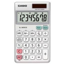 Casio SL-305 Eco Taschenrechner Silber Display (Stellen): 8 batteriebetrieben (B x H x T) 70 x 118.8 x 8.5 mm