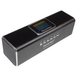 Technaxx MusicMan MA Display Soundstation Mini Lautsprecher AUX, FM Radio, SD, tragbar, USB Schwarz