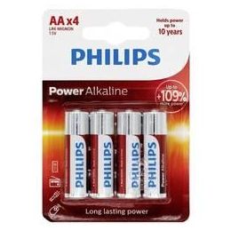 Philips Power LR6 Mignon (AA)-Batterie Alkali-Mangan 1.5 V 4 St.
