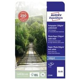Avery-Zweckform Premium C2580 Fotopapier 13 x 18 cm 250 g/m&sup2; 50 Blatt Seidenmatt