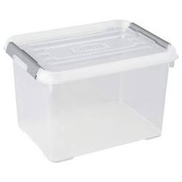 Curver 243808 Aufbewahrungsbox HANDY stapelbar (L x B x H) 400 x 290 x 260 mm Transparent, Silber 1 St.