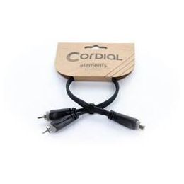 Cordial 14888 Klinke / Cinch Audio Y-Adapter [1x Cinch-Buchse - 2x Cinch-Stecker] 0.30 m Schwarz PVC-Mantel, Zwillingsleitung