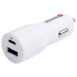 Skross Dual Car Charger 20 W PD Belastbarkeit Strom max.=3.00 A 12 V zu 5 V, 12/24 V, 24 V zu 5 V