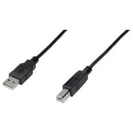 Digitus USB-Kabel USB 2.0 USB-A Stecker, USB-B Stecker 3.00 m Schwarz AK-300102-030-S