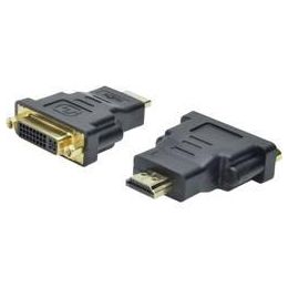 Digitus AK-330505-000-S HDMI / DVI Adapter [1x HDMI-Stecker - 1x DVI-Buchse 24+5pol.] Schwarz