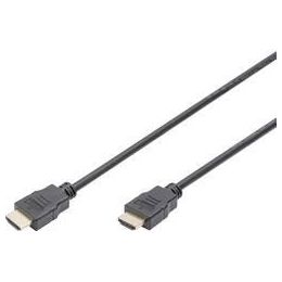 Digitus HDMI Anschlusskabel HDMI-A Stecker, HDMI-A Stecker 3.00 m Schwarz AK-330114-030-S 4K UHD, vergoldete Steckkontakte HDMI-Kabel