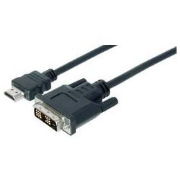 Digitus HDMI / DVI Adapterkabel HDMI-A Stecker, DVI-D 18+1pol. Stecker 2.00 m Schwarz AK-330300-020-S schraubbar HDMI-Kabel