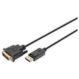 Digitus DisplayPort / DVI Adapterkabel DisplayPort Stecker, DVI-D 24+1pol. Stecker 2 m Schwarz AK-340306-020-S DisplayPort-Kabel