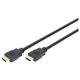 Digitus HDMI Anschlusskabel HDMI-A Stecker, HDMI-A Stecker 5.00 m Schwarz AK-330107-050-S Audio Return Channel, vergoldete Steckkontakte HDMI-Kabel