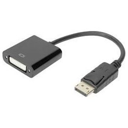 Digitus AK-340401-001-S DisplayPort / DVI Adapter [1x DisplayPort Stecker - 1x DVI-Buchse 24+5pol.] Schwarz 15.00 cm