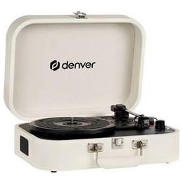 Denver VPL-130 USB-Plattenspieler Creme-Wei&szlig;