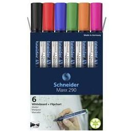 Schneider Schreibger&auml;te Whiteboard-Marker Maxx 290 6er Set sortiert, 5+1 Aktion 129096 Whiteboardmarker 6 St.