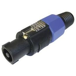 Cliff FM1245 Lautsprecher-Steckverbinder Stecker, gerade Polzahl: 4 Schwarz, Blau 1 St.