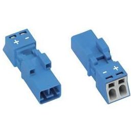 WAGO 890-1112 Netz-Steckverbinder WINSTA MINI Stecker, gerade Gesamtpolzahl: 2 16 A Blau 1 St.