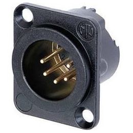 Neutrik NC5MD-LX-B XLR-Steckverbinder Flanschstecker, Kontakte gerade Polzahl: 5 Schwarz 1 St.
