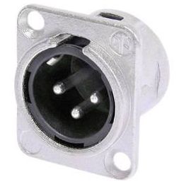 Neutrik NC3MDL1 XLR-Steckverbinder Flanschstecker, Kontakte gerade Polzahl: 3 Silber 1 St.