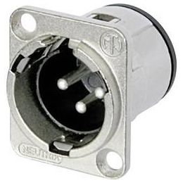Neutrik NC3MD-V XLR-Steckverbinder Flanschstecker, Kontakte gerade Polzahl: 3 Silber 1 St.