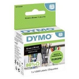 DYMO Etiketten Rolle 11353 S0722530 25 x 13 mm Papier Wei&szlig; 1000 St. Permanent haftend Universal-Etiketten