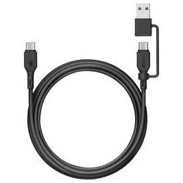 GP USB-Kabel USB-C&reg;, USB-A Stecker 1.50 m Schwarz GPCBCCBVBKUSB971