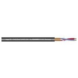 Sommer Cable 200-0001 Mikrofonkabel 2 x 0.22 mm&sup2; Schwarz Meterware