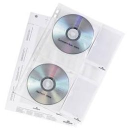 Durable CD/DVD Ordner-H&uuml;lle 522219 4 CDs/DVDs/Blu-rays Transparent Polypropylen 5 St.