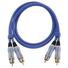 Cinch Audio Anschlusskabel [2x Cinch-Stecker - 2x Cinch-Stecker] 2.00 m Blau vergoldete Steckkontakte Oehlbach BEAT!