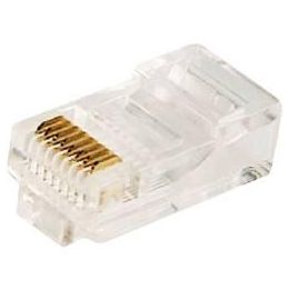 LogiLink RJ45-Modularstecker CAT 5e MP0002 Stecker, gerade Pole: 8P8C Transparent 100 St.