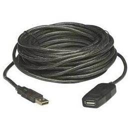 Manhattan USB-Kabel USB 2.0 USB-A Stecker, USB-A Buchse 10.00 m Schwarz 150248