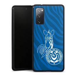 DeinDesign Galaxy S20 FE 5G Handy Silikon H&uuml;lle Case schwarz Handyh&uuml;lle Merchandise Zebra Msv Duisburg