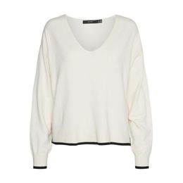 V&eacute;ro Moda Vero Moda Pullover 'Breeze' Damen Gr&ouml;&szlig;e XL creme / schwarz