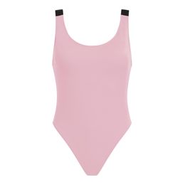 Calvin Klein Swimwear Badeanzug Damen Gr&ouml;&szlig;e S altrosa / schwarz / wei&szlig;