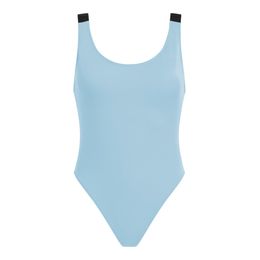 Calvin Klein Swimwear Badeanzug Damen Gr&ouml;&szlig;e XS hellblau / schwarz / wei&szlig;