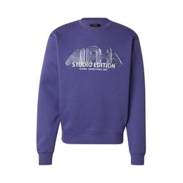 Alpha Industries Sweatshirt 'Studio Edition Vibe' Herren Gr&ouml;&szlig;e L dunkellila / wei&szlig;