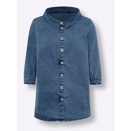Heine Witt Damen Jeansbluse in leichter Used-Waschung, blue-stone-washed, Gr&ouml;&szlig;e 44