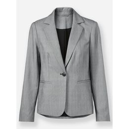 Heine Witt Damen Hosenanzug in Stretch-Qualit&auml;t, ecru-schwarz-gemustert, Gr&ouml;&szlig;e 34