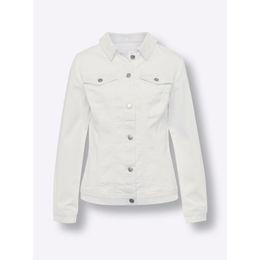 Heine Witt Damen Jacke mit Hemdkragen, ecru, Gr&ouml;&szlig;e 36