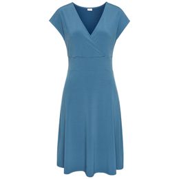 Lascana Damen Jerseykleid, blau, Gr&ouml;&szlig;e 46