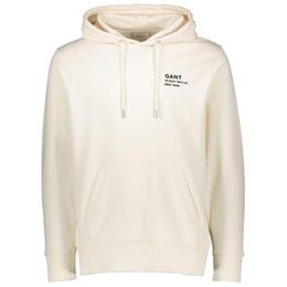 Gant Hoodie in Creme - 52% | Gr&ouml;&szlig;e M | Herren-sweatshirts-jacken