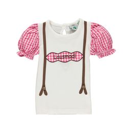 Isartrachten Trachtenshirt in Wei&szlig;/ Pink - 43% | Gr&ouml;&szlig;e 92 | Baby-shirts