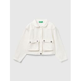 Benetton &Uuml;bergangsjacke in Creme - 61% | Gr&ouml;&szlig;e 140 | Kinderjacken