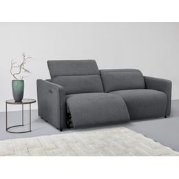 2-Sitzer Inosign, B:208cm T:106cm, grau, Sofas, "KYLLY, XXL (208 cm) elektrische Relax- und Liegefunktion in 2 Sitzen", Mega-Sofa,