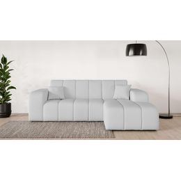 Ecksofa Inosign, B:248cm H:83,5cm T:165,5cm, grau, 100% Polyester, Wohnzimmer, Sofas, "CASSY L-Form, Schlafsofa mit Bettkasten, Maße B/T/H: